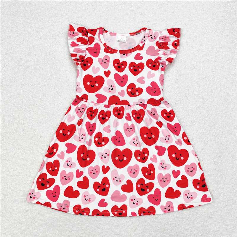 RTS SALES NO MOQ G6-19-1. Heart-shaped white flying sleeves dress ...