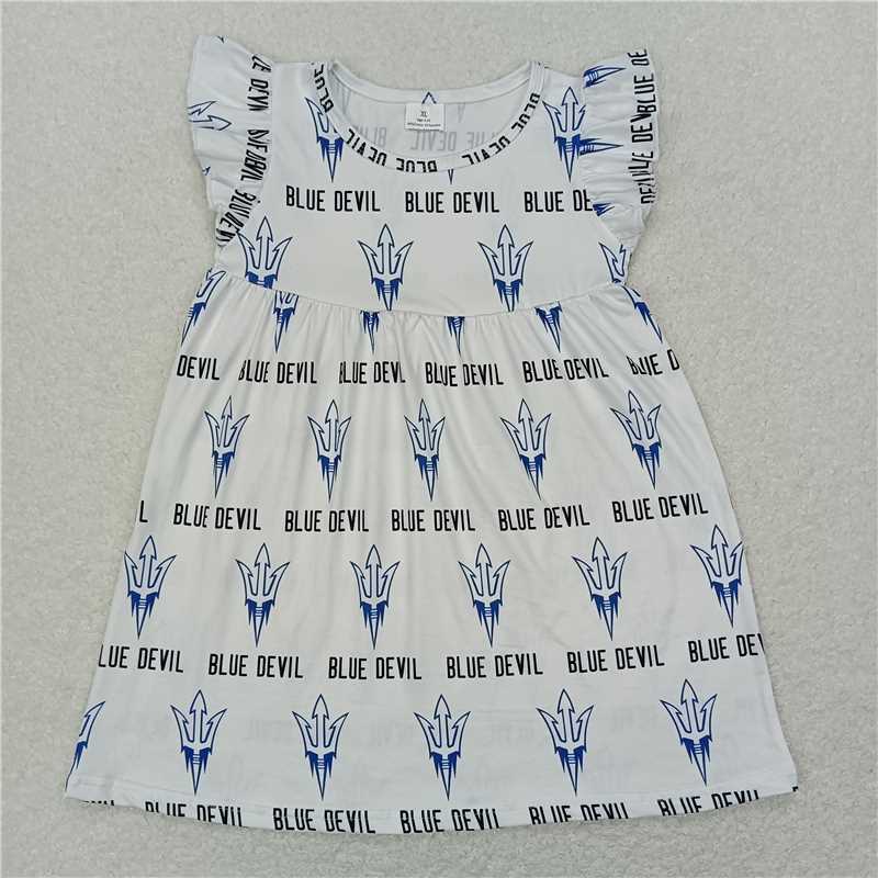 "G6-7-3/], Blue arrow white flying sleeves skirt" – sunshine kids clothes