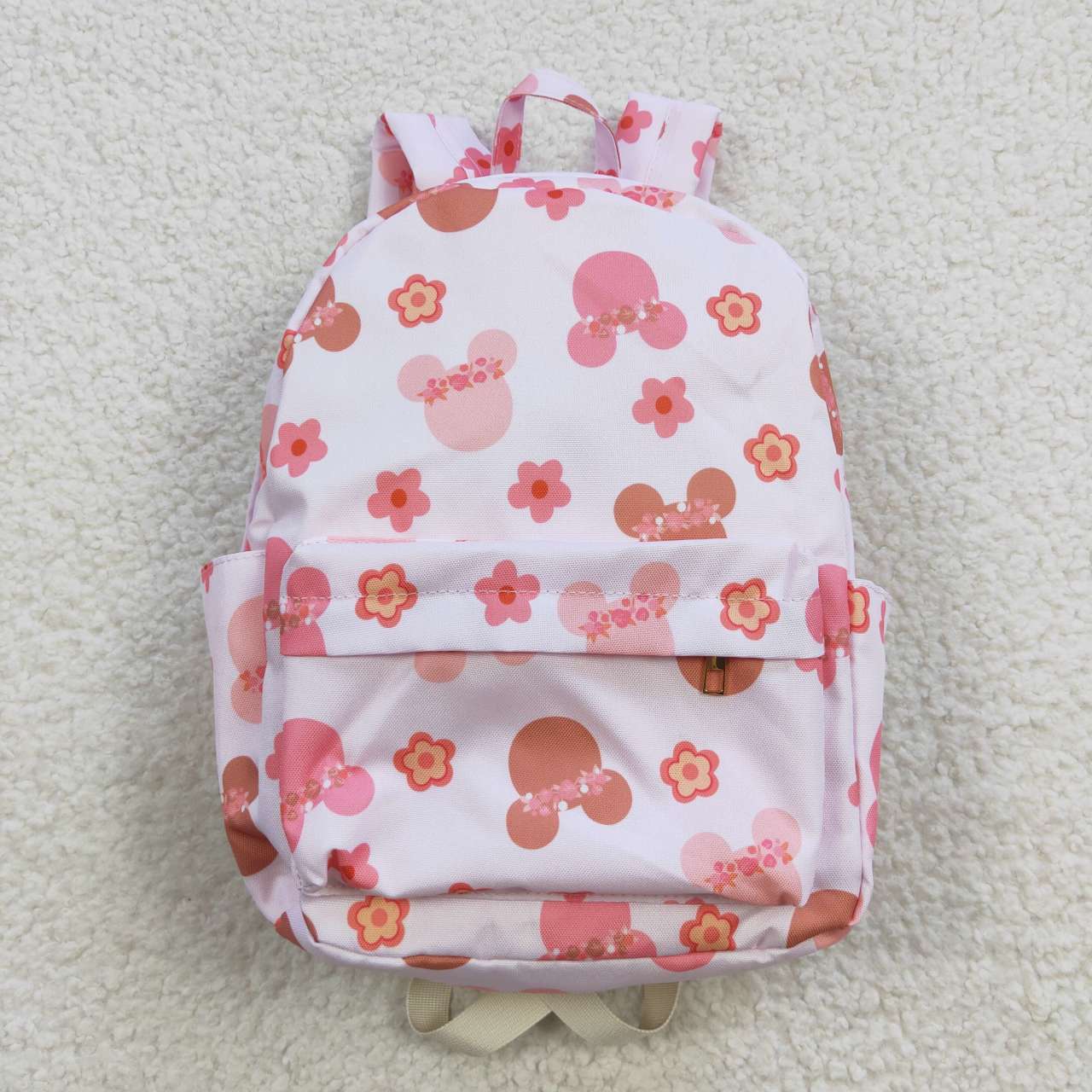 BA0092 Mickey Pink Flower Backpack – sunshine kids clothes