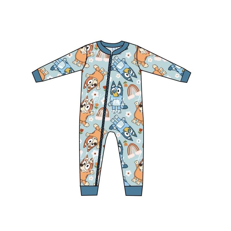 custom moq 5 eta 6-7 weeks Blue cartoon character romper – sunshine ...