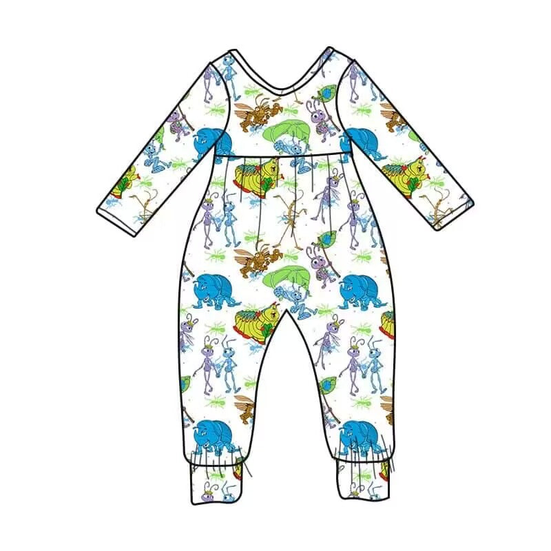 custom moq 5 eta 6-7 weeks Blue cartoon character long sleeve romper ...