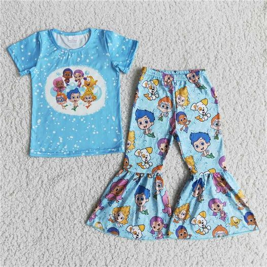 blue top with long outfits – sunshine kids clothes