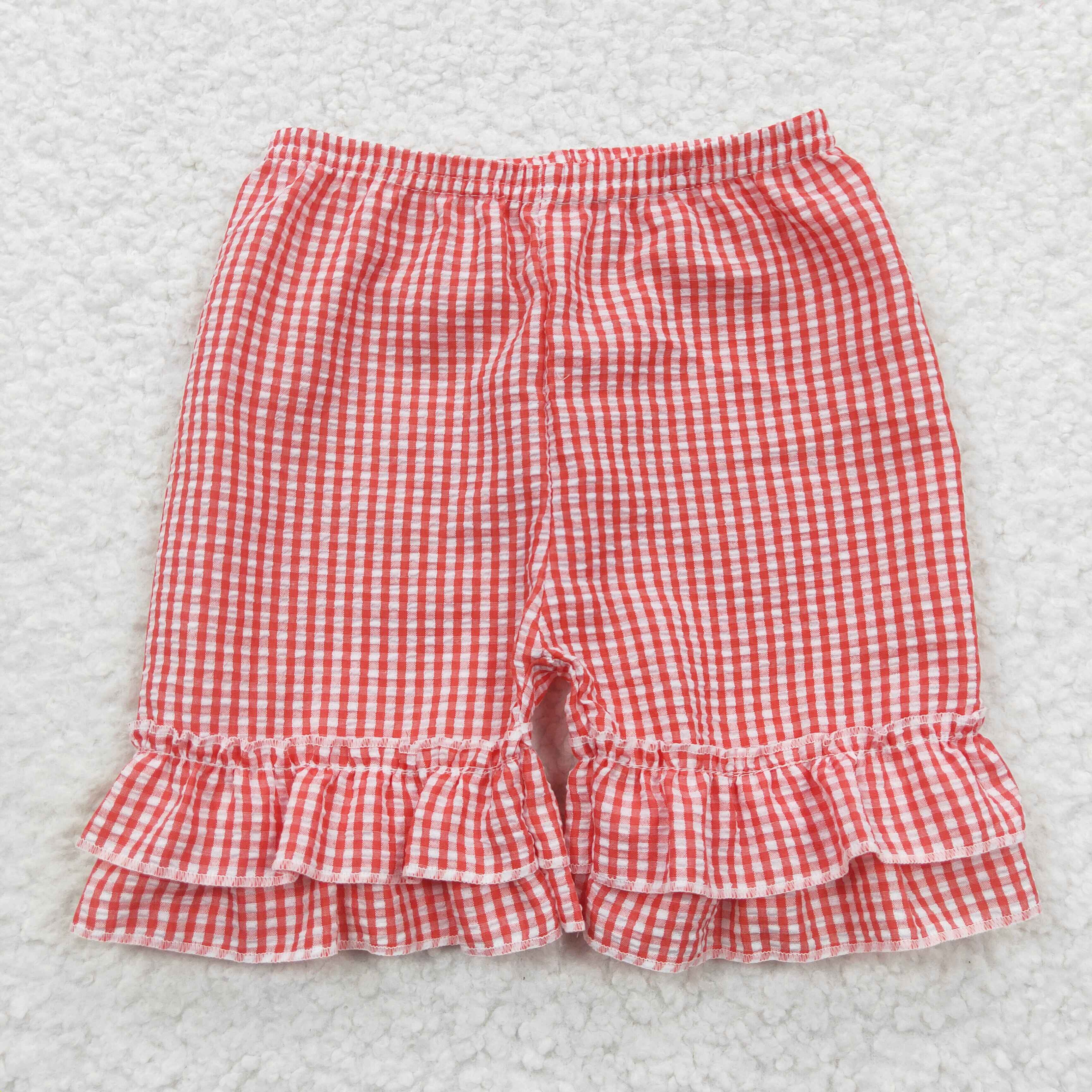 SS0064 Red Check Shorts – sunshine kids clothes