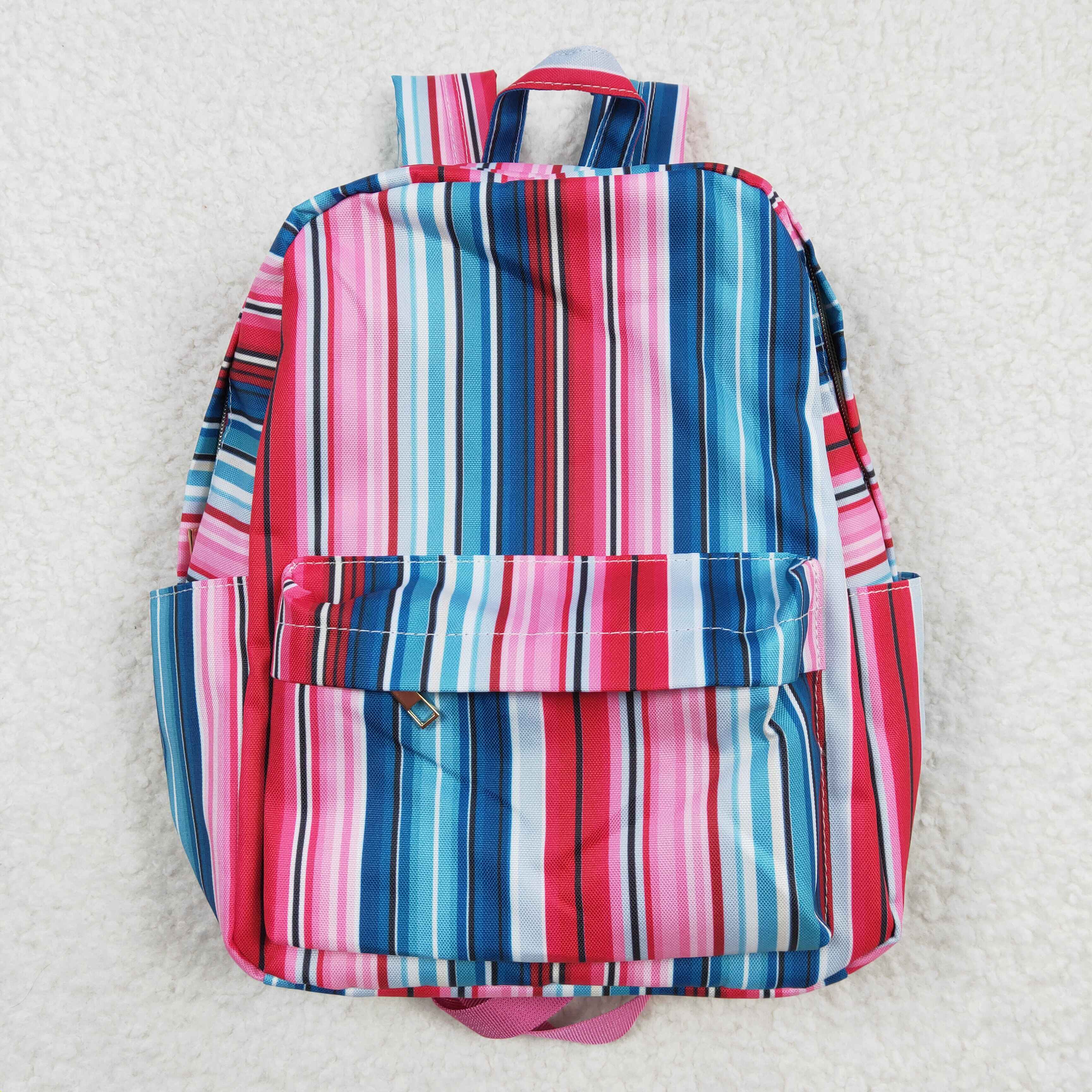 BA0046 Pastel Green Stripe Backpack – sunshine kids clothes